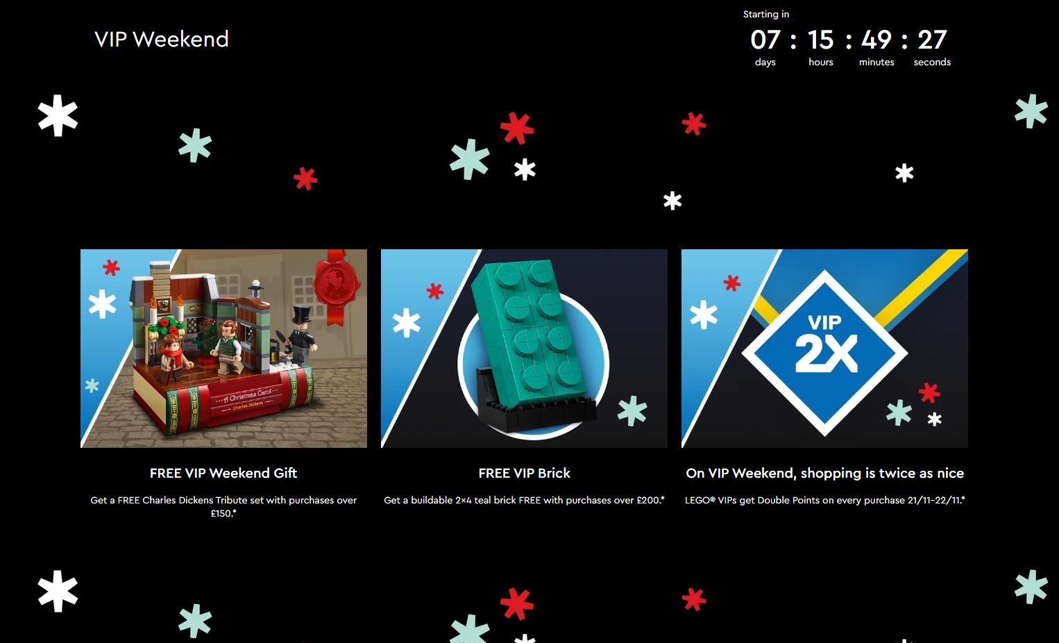 VIP Weekend offers announced | Brickset