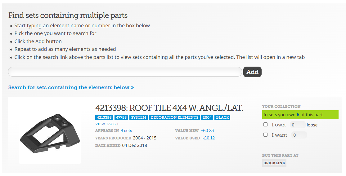 Introducing advanced set search | Brickset