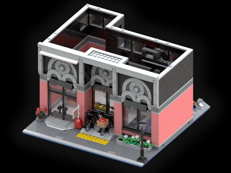 Designing a modular dive shop | Brickset