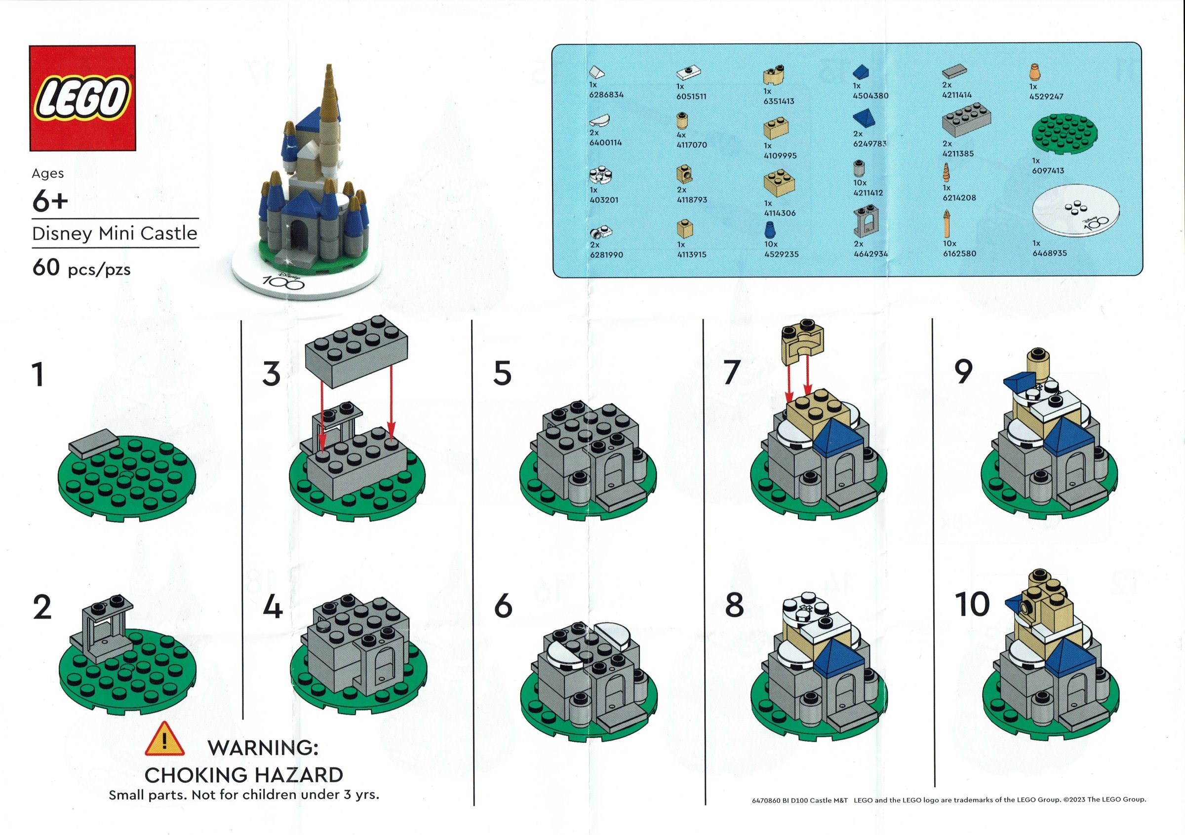 LEGO Set 6470860-1 Disney Mini Castle (2023 Disney) | Rebrickable ...